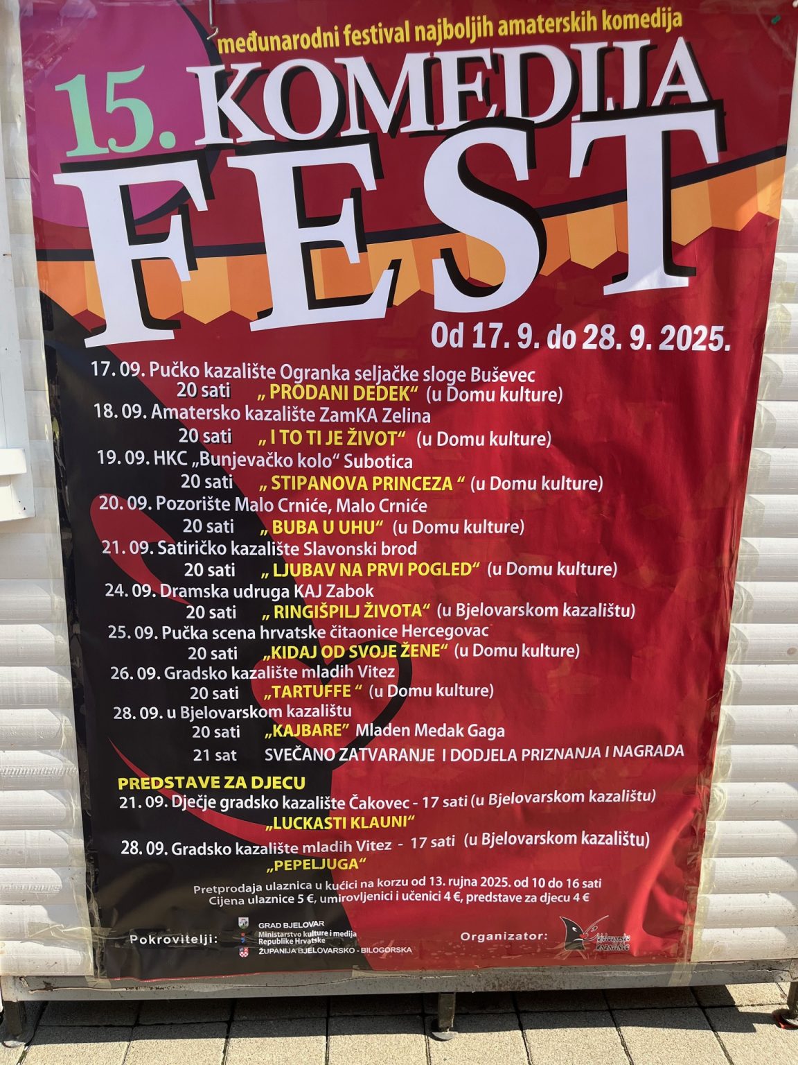 Počela prodaja ulaznica za omiljeni festival, u Bjelovar stiže deset vrhunskih komedija ...